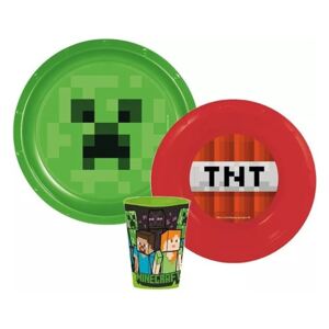 Minecraft étkészlet szett pohárral | FAVI.hu