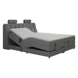 Elektromos állítható ágy, boxspring, szürke, 180x200, POLERMA | FAVI.hu